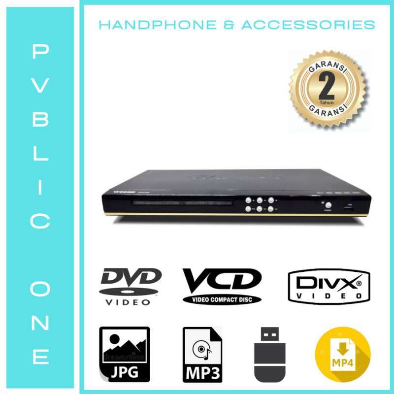 Jual DVD VCD CD PLAYER MPEG4 MP4 MP3 PLAYER GARANSI 2 TAHUN - Hitam di ...