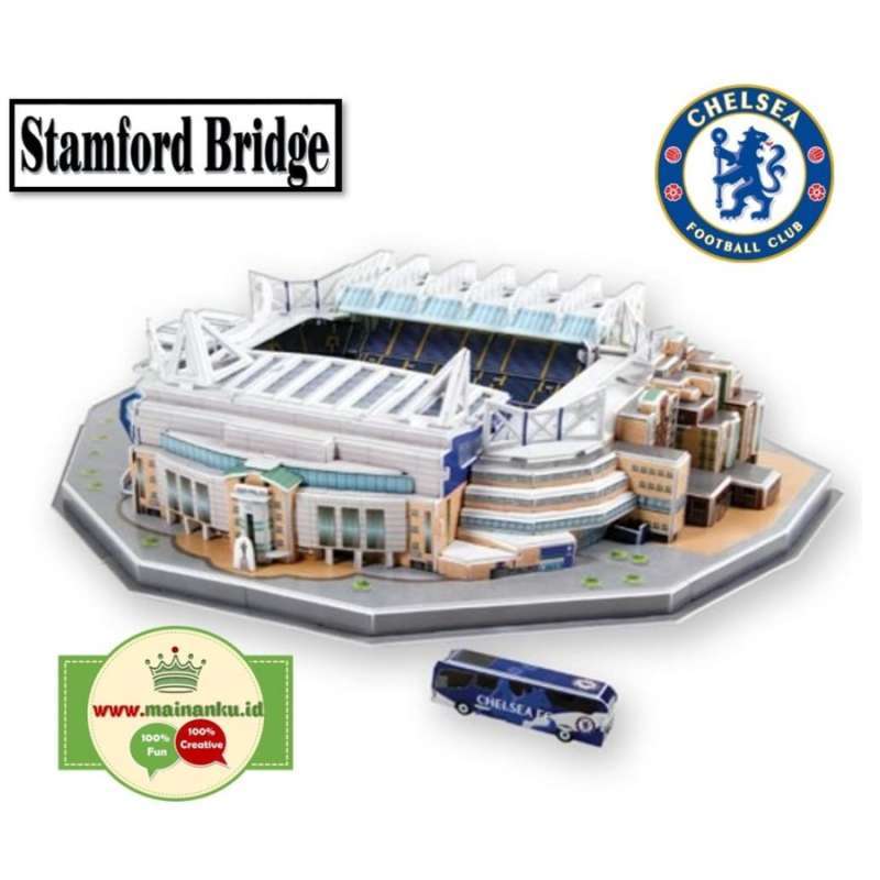 Jual 3D Stadium Puzzle | CHELSEA - STAMFORD BRIDGE| Miniatur Stadium ...