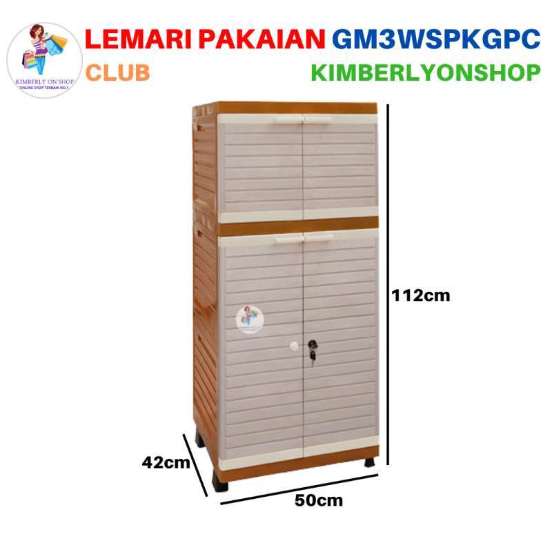 Jual Lemari Pakaian Laci Kabinet Plastik Grand Mini Susun 3 GM3WSPK ...