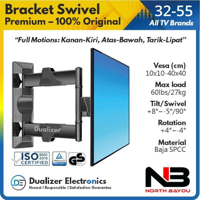 Jual Bracket Swivel Tv Monitor North Bayou Nb P4 32-55 Inch Di Seller ...