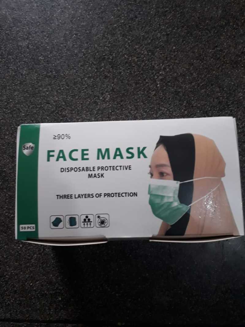 Jual MASKER HIJAB FACE MASK 1BOX ISI 50 PCS di Seller Click.id ...