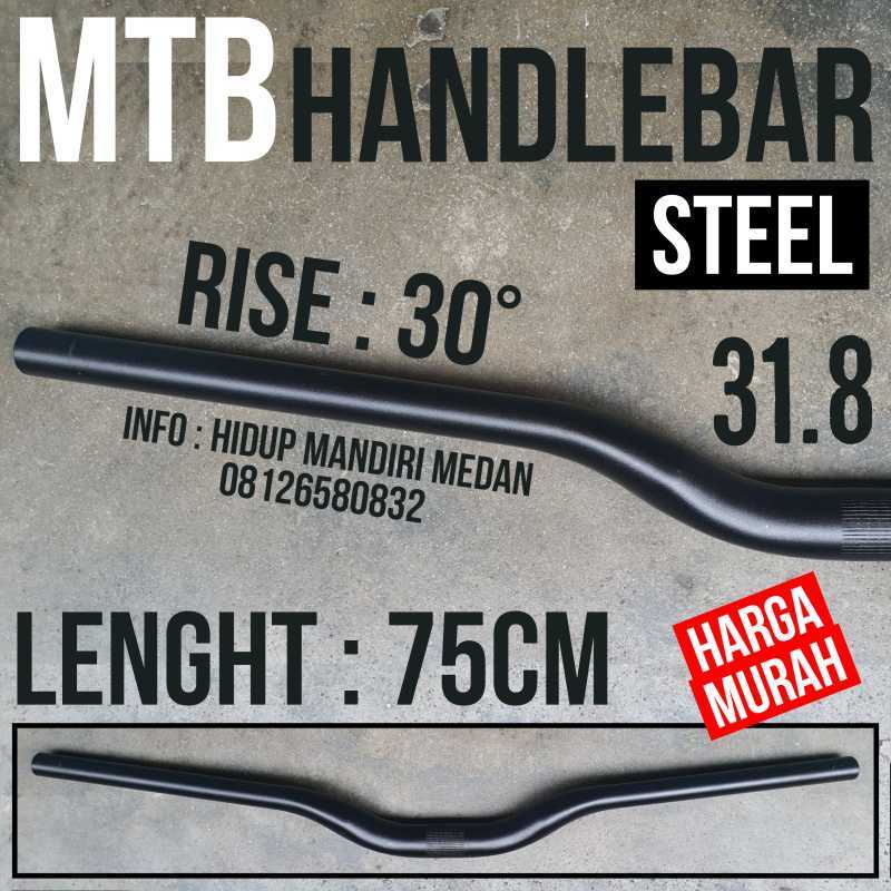 Jual Bar MTB Oversize Besi 31.8mm 75cm Rise 30 Bukan Raze Strummer ...