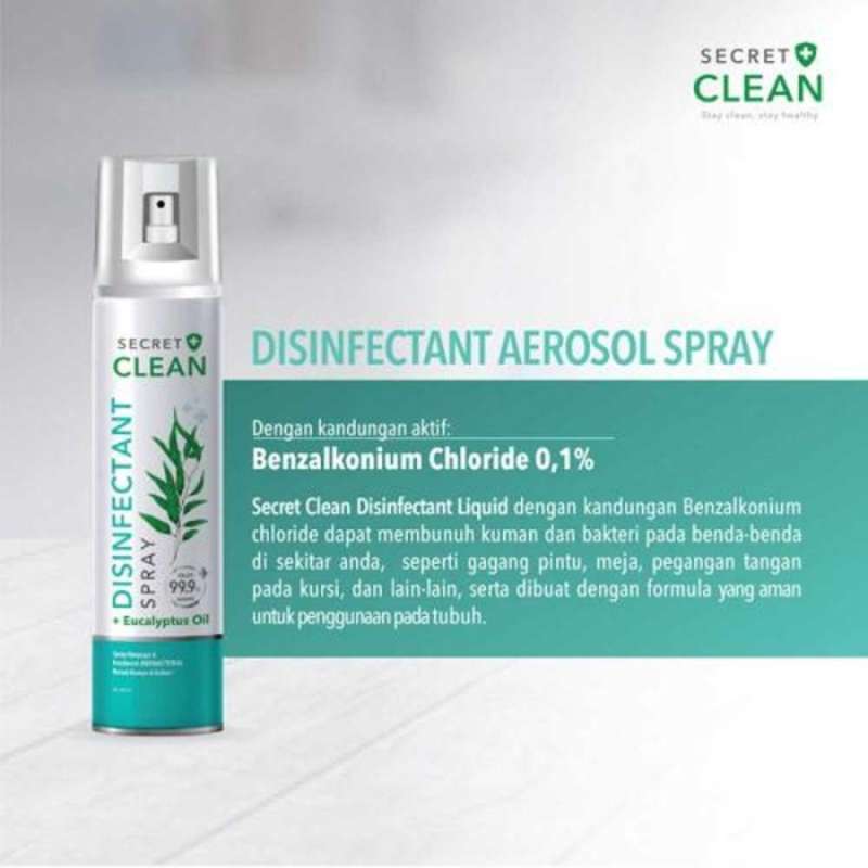Jual Secret Clean Disinfectant Eucalyptus Spray 200 Ml 3 Pcs Di Seller ...