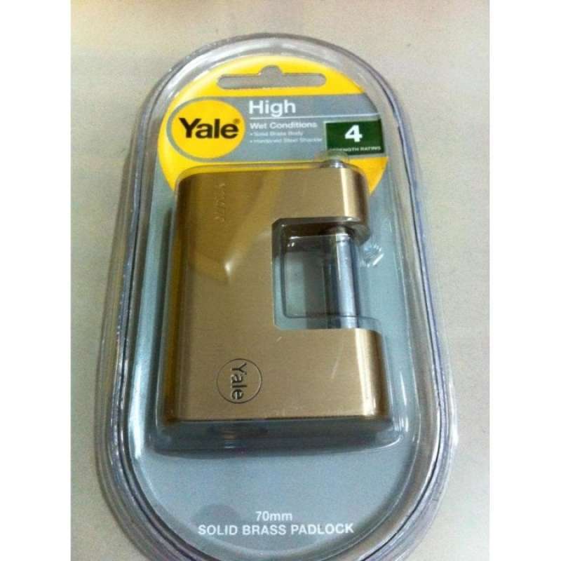 Jual Gembok Yale Y114-70-113-1 Rectangular padlocks brass series ORI ...