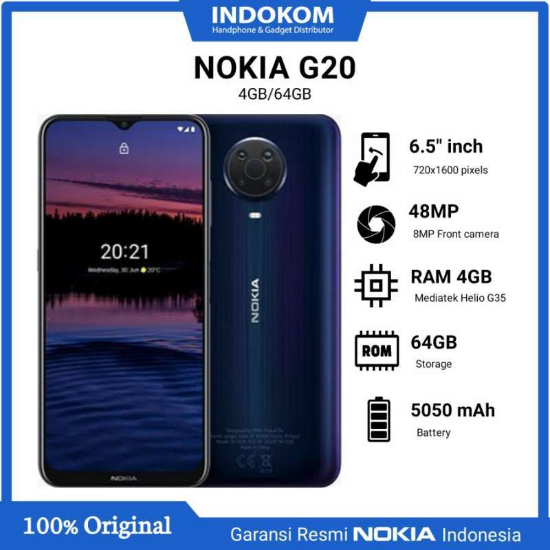 Jual Nokia G20 4GB/64GB di Seller Indokom Official Store - Kota Jakarta ...