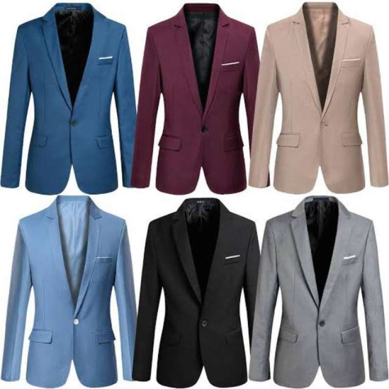 Promo Jas blazer pria/jas resmi/jas formal - S Biru Diskon 18% di ...