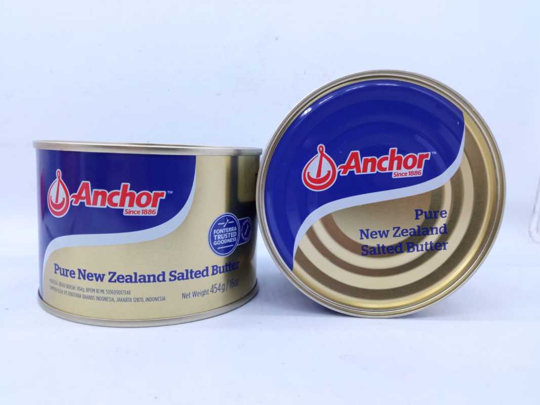 Jual Anchor Tinned Butter Salted 454Gr Halal di Seller Haz Fruits ...