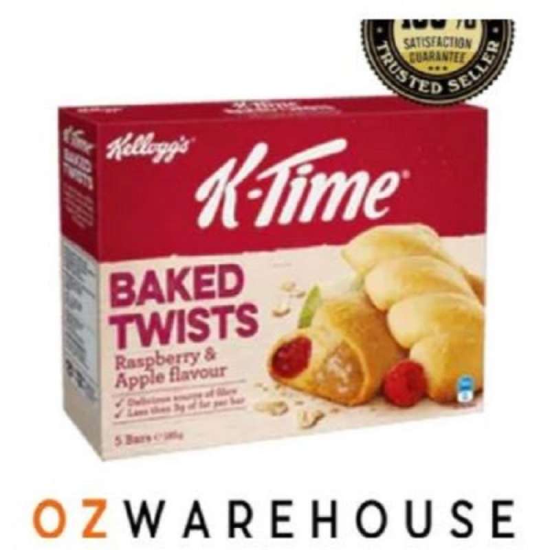 Jual Kellogg's K-Time Baked Twists Raspberry & Apple Snack Bars 5 pack ...