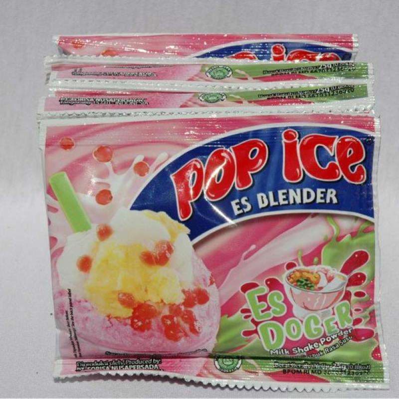 Promo Pop Ice Rasa Es Doger [1 Renceng isi 10 pcs / Sachet] Diskon 12% ...