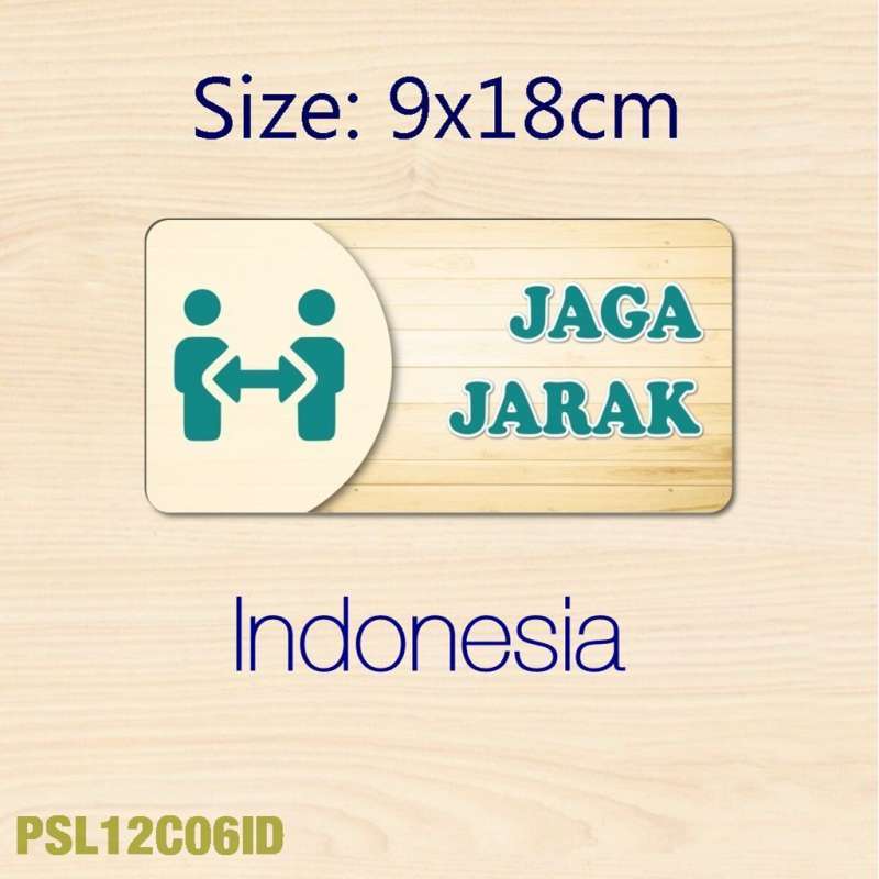 Jual PVC Sign Informasi Tempel Covid Signage Jaga Jarak - Indonesia (ID ...