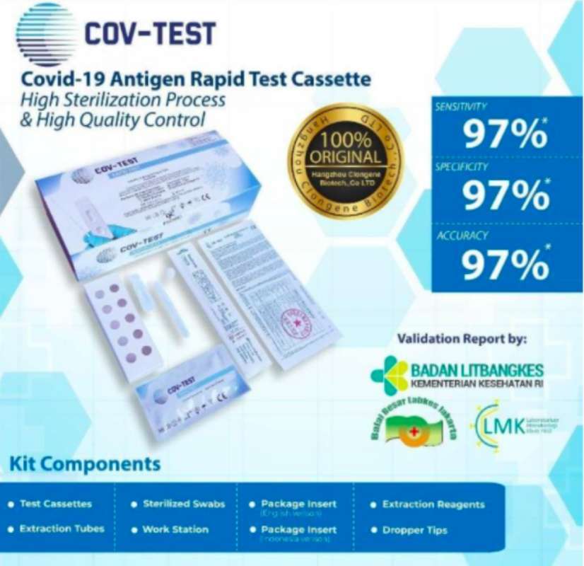 Jual Alat Test Swab Hidung Antigen Mandiri Kit Satuan | Cov-test (1 Kit ...