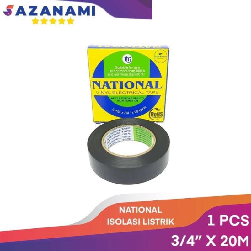 Jual lakban Isolasi Listrik National PVC 3/4 inch x 20 Y di Seller ...
