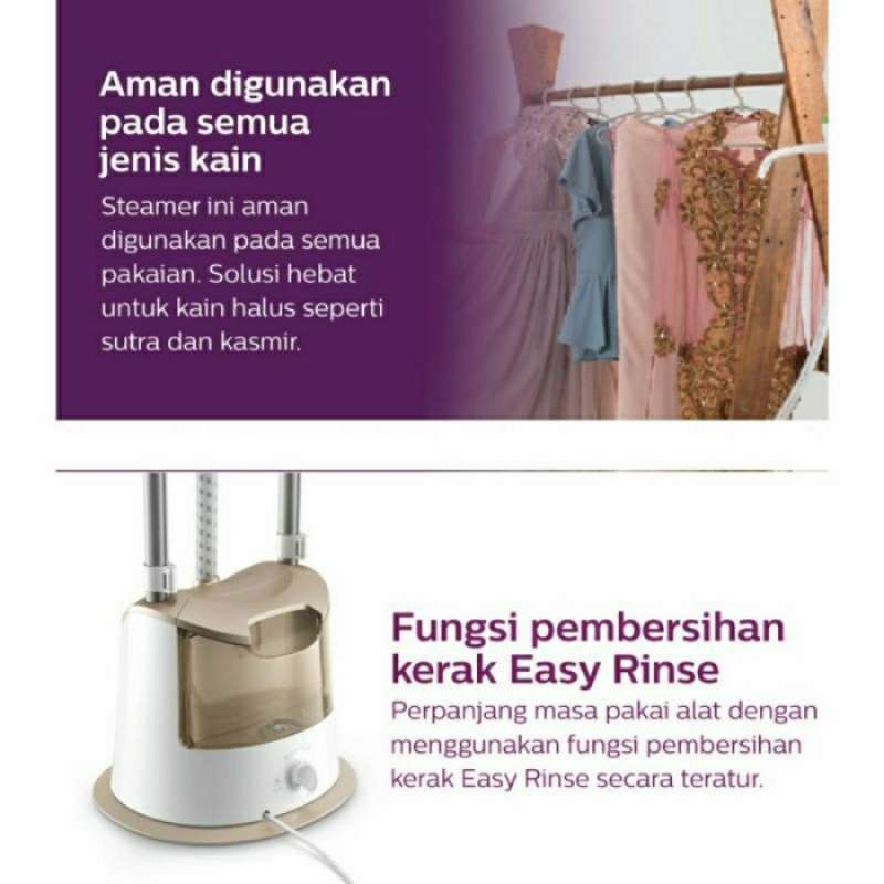 Jual Stand Steamer Philips GC488 5 Level Steamer 1800 Watt GC-488 ...