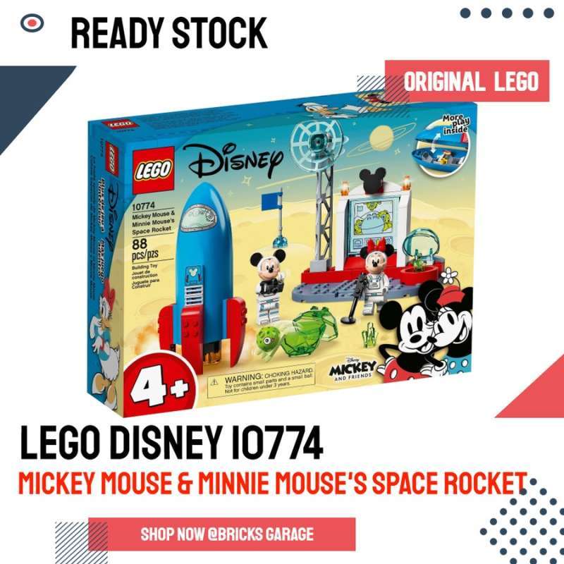 Jual LEGO 10774 Disney: Mickey Mouse & Minnie Mouse's Space Rocket di ...