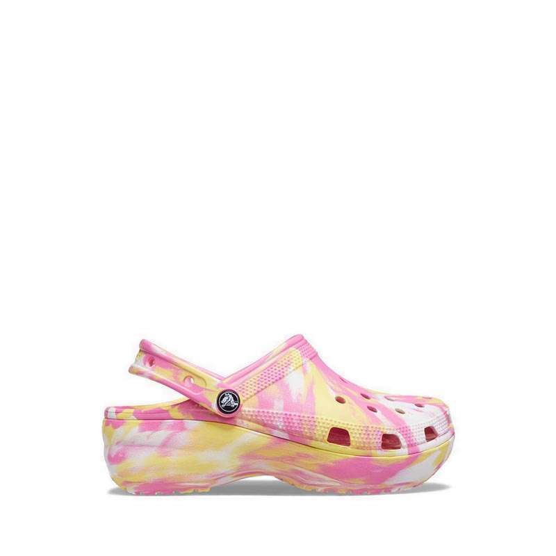 Jual Crocs Women's Classic Platform Marbled Clog - Pink Lemonade di Seller Planet Sports - Medan ...