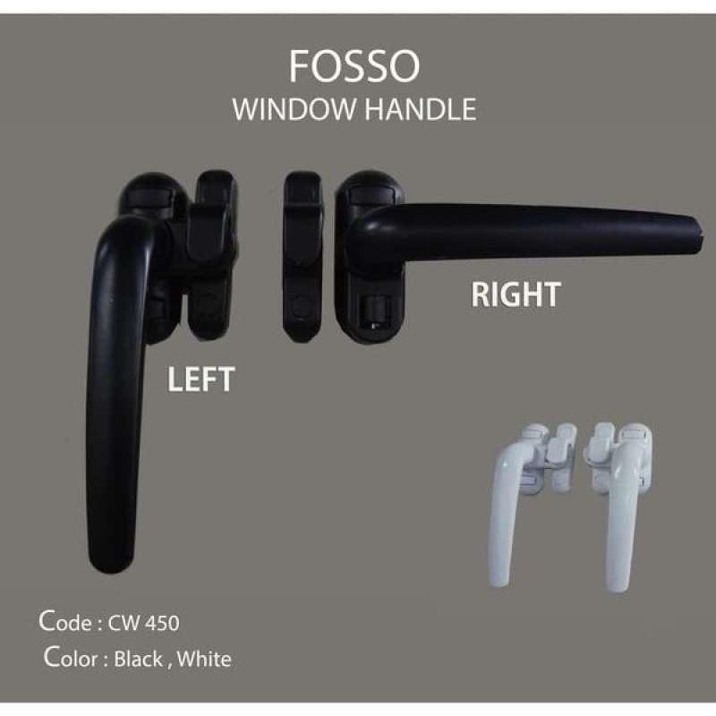 Jual WINDOW HANDLE 450 BLACK KUNCI HANDLE JENDELA RAMBUNCIS / engsel di ...