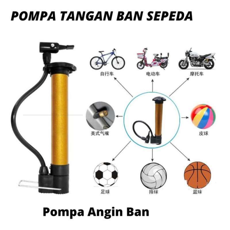 Jual POMPA ANGIN BAN SEPEDA KASUR BALON BANTAL POMPA MINI PORTABLE ...