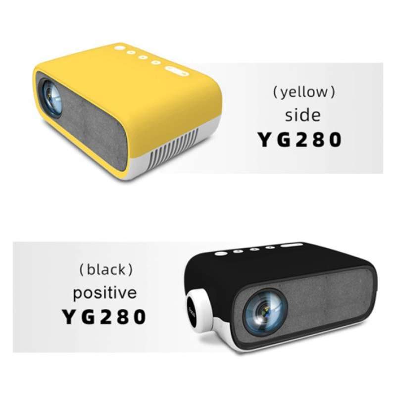 Jual Mini Proyektor LED YG280 / YG-280 / YG 280 LCD Portable Projector Home - PUTIH di Seller ...