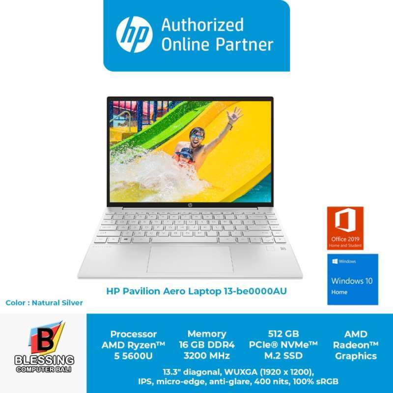 Jual HP Pavilion Aero 13 be0000AU Ryzen 5 5600U 16GB 512GB W10 OHS di ...