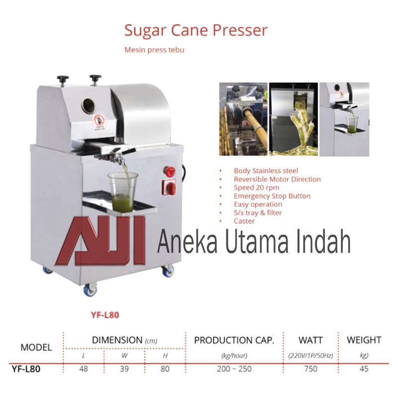 Jual GETRA YF-L80 Mesin Pemeras Tebu, Mesin Penggiling Tebu, Mesin ...