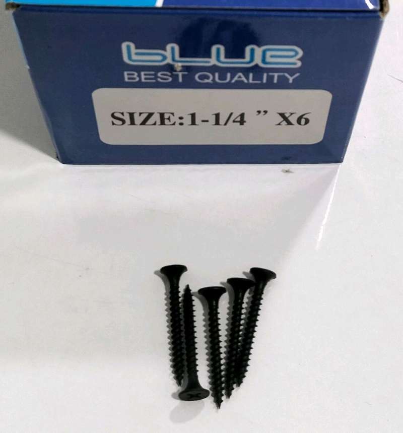 Jual Sekrup gipsum 6 × 1-1-4(Inch) - Skrup Drywall atau Baut gypsum Hitam (D443) di Seller ...