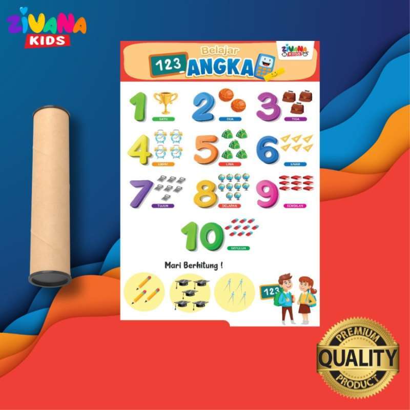 Jual POSTER EDUKASI ANAK MENGENAL ANGKA - NUMBER di Seller Zivana Kids ...