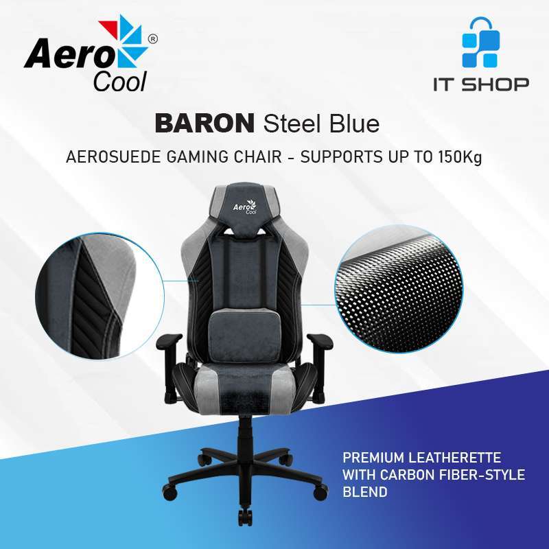 Jual Aerocool BARON Gaming Chair - Blue Steel di Seller IT Shop ...