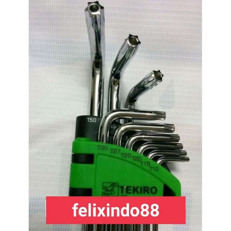 Promo TEKIRO kunci L bintang LUBANG set 9pcs torx key long ORIGINAL Diskon 42% di Seller ...
