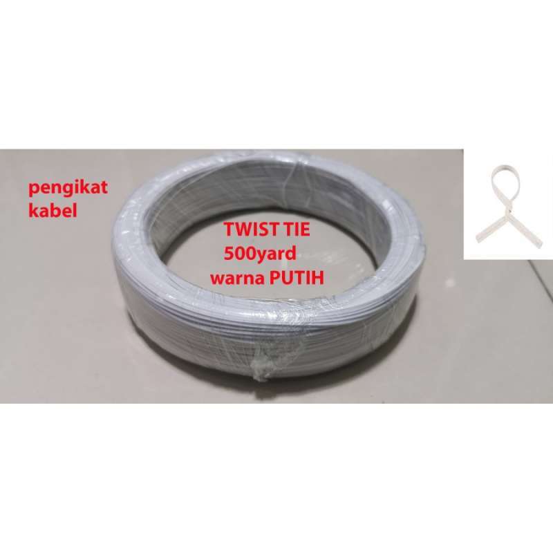 Promo Kabel Kawat Ikat ( Twist Tie ) PUTIH 500 yard - pengikat kabel ...