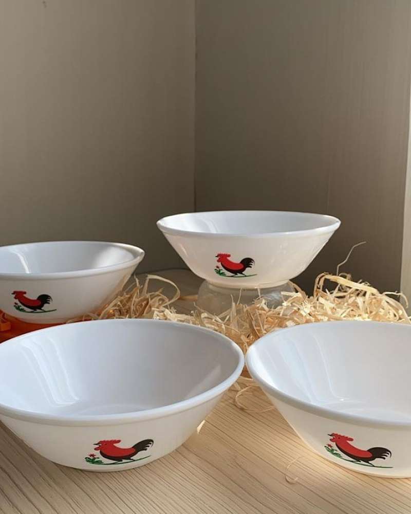 Jual Mangkok Plastik Putih Tebal Ayam Jago Mangkok Plastik Ayam Jago