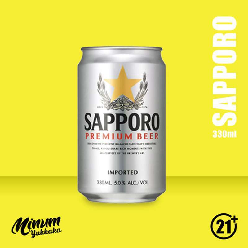 Jual Sapporo Premium Beer Kaleng 330ml di Seller Minum Yuk Kaka - Marga ...