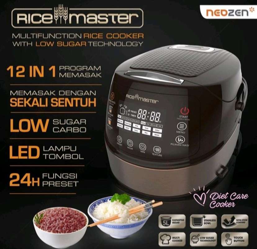 Jual Rice Master Multicooker Low Sugar Technology 900 Watt Ricemaster ...