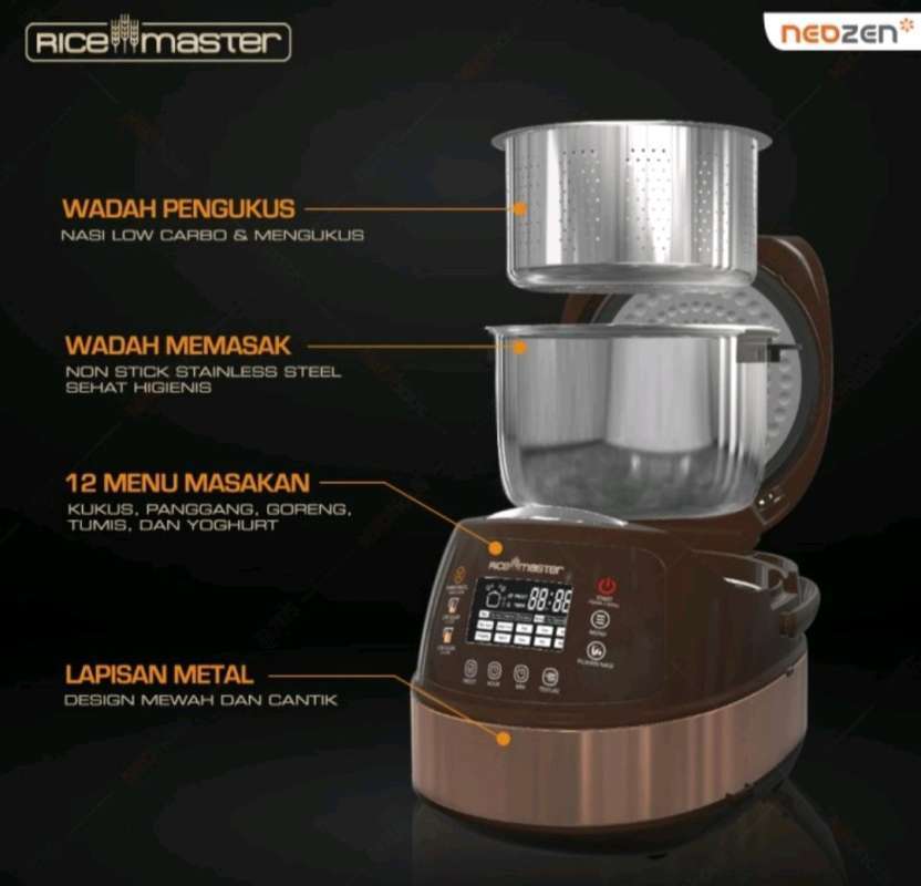 Jual Rice Master Multicooker Low Sugar Technology 900 Watt Ricemaster ...