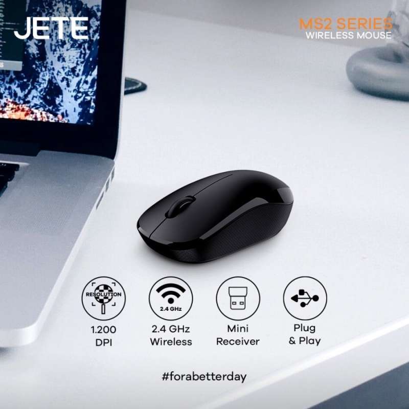 Promo Mouse Wireless Jete Ms2 Series 1200dpi 2,4 Ghz - Mouse Bluetooth ...