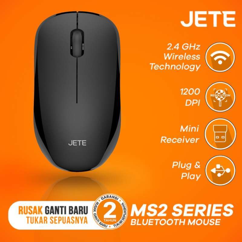 Promo Mouse Wireless Jete Ms2 Series 1200dpi 2,4 Ghz - Mouse Bluetooth ...