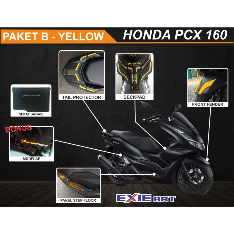 Promo PAKET KOMPLIT PROTECTOR PCX 160 - FULL SET AKSESORIS ALL NEW PCX ...