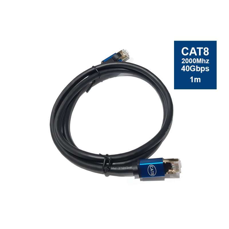 Jual Kabel Round Cat 8 Patch Cord 1 Meter Ethernet UTP Cable Cat8 di ...