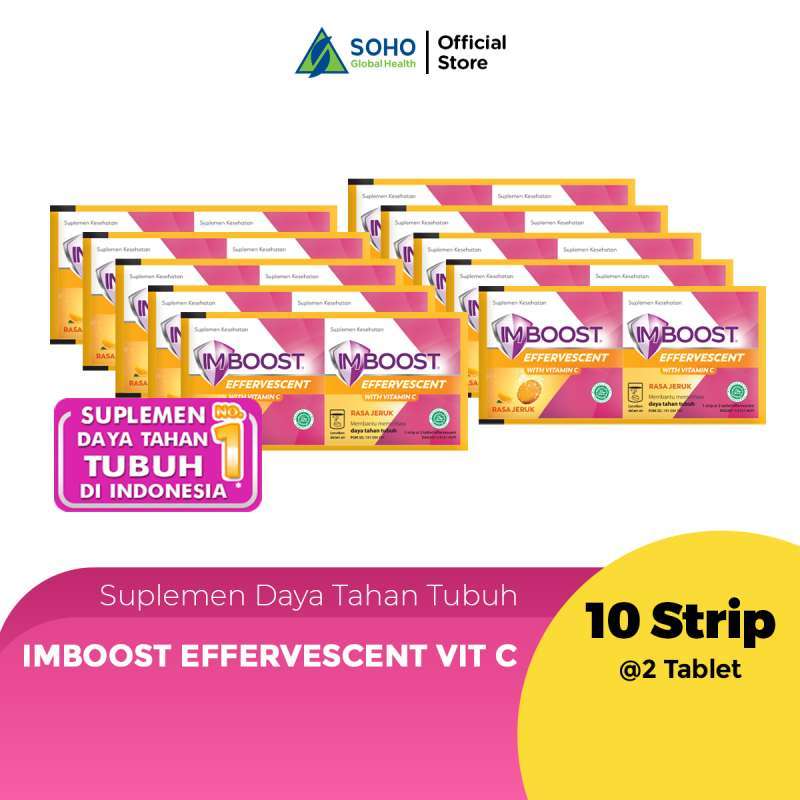 Jual Imboost Effervescent With Vitamin C Rasa Jeruk - 1 Box 10 Strip @2 ...