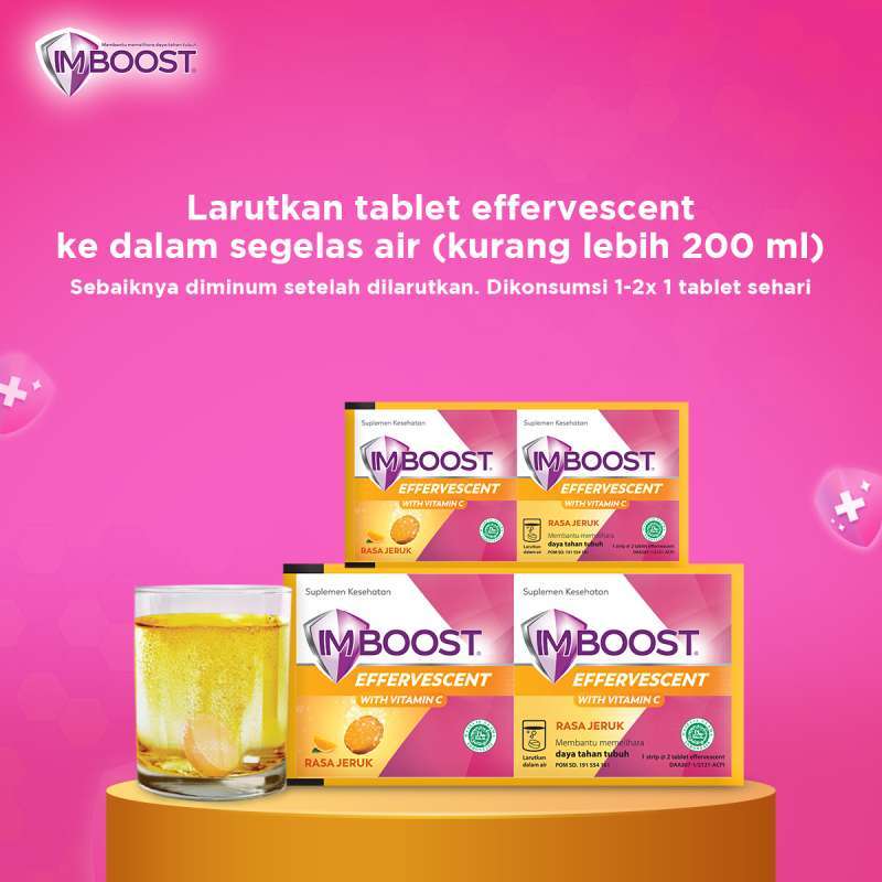 Jual Imboost Effervescent With Vitamin C Rasa Jeruk - 1 Box 10 Strip @2 ...