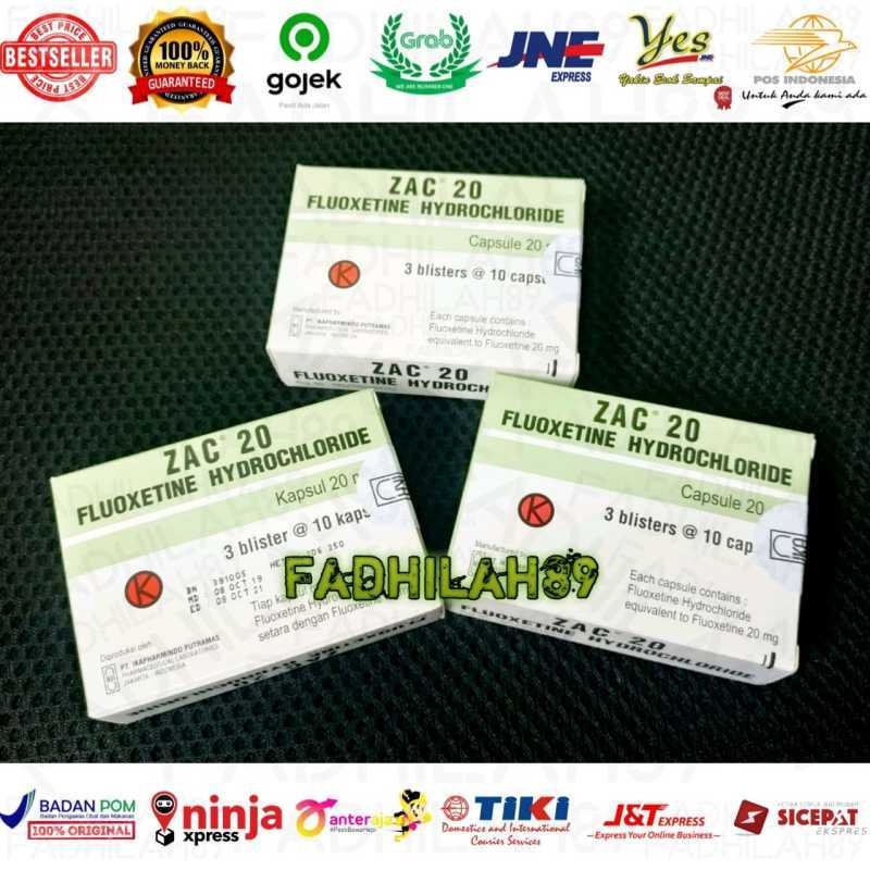 Jual Zac 20 Mg Fluoxetine Hydrochloride Obat Antidepresan Depresi Panik ...