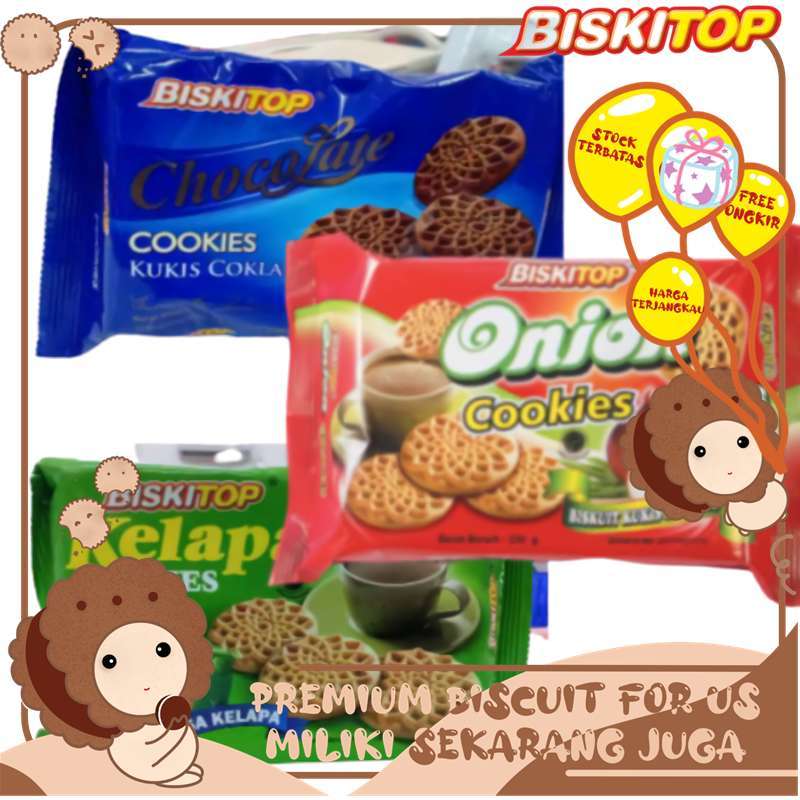 Promo BISKITOP - COOKIES 12 COKLAT 330g Biskuit Kue Kering Anak Dewasa ...