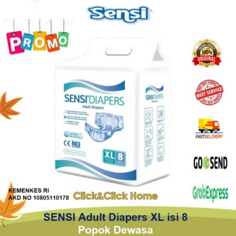 Jual Sensi Popok Dewasa/Adult Diapers XL isi 8 di Seller Click&Click ... Jual Sensi Popok Dewasa/Adult Diapers XL isi 8 di Seller Click&Click ...