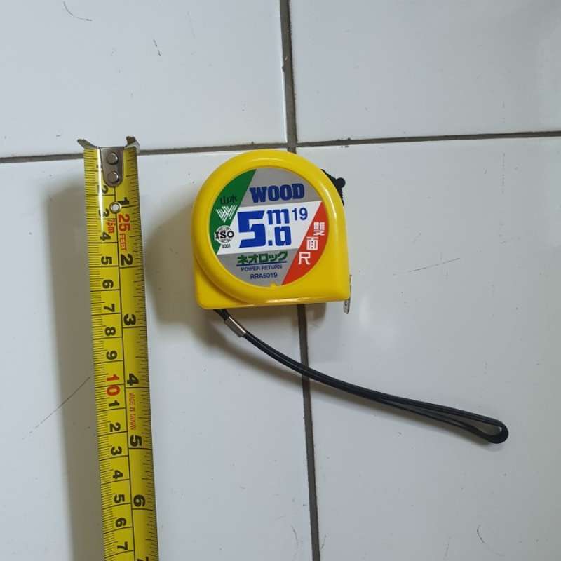 Jual Alat Ukur Meteran Measuring Tape Wood 5M di Seller 15 Mega ...