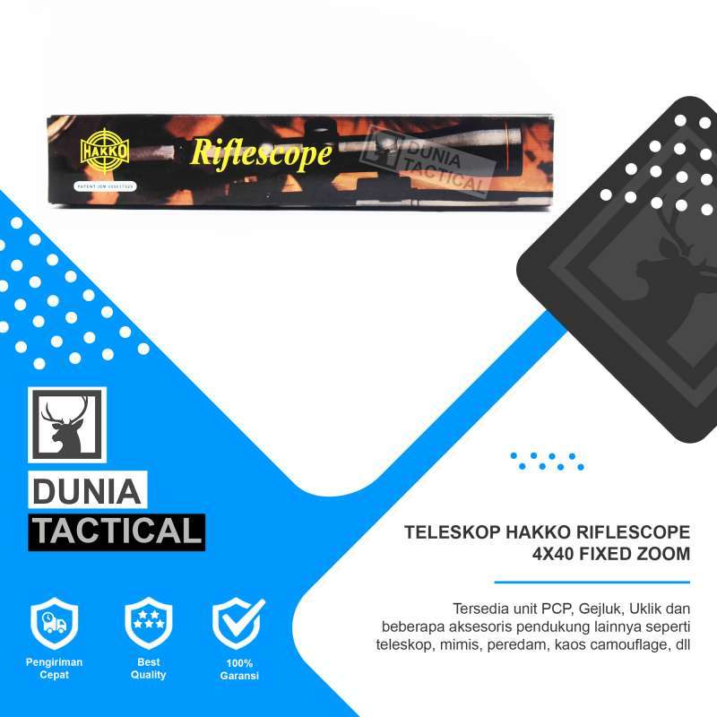 Jual Teleskop Hakko Riflescope 4X40 Fixed Zoom Aksesoris Senapan Angin ...