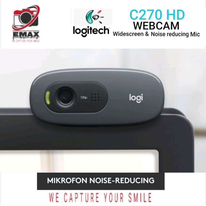 Jual Logitech C270 Hd Webcam 720p Widescreen Noise Reducing Mic Usb ...