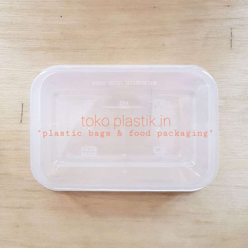Jual Thinwall Food Container Box 500ml Persegi Kotak Makan Plastik Di
