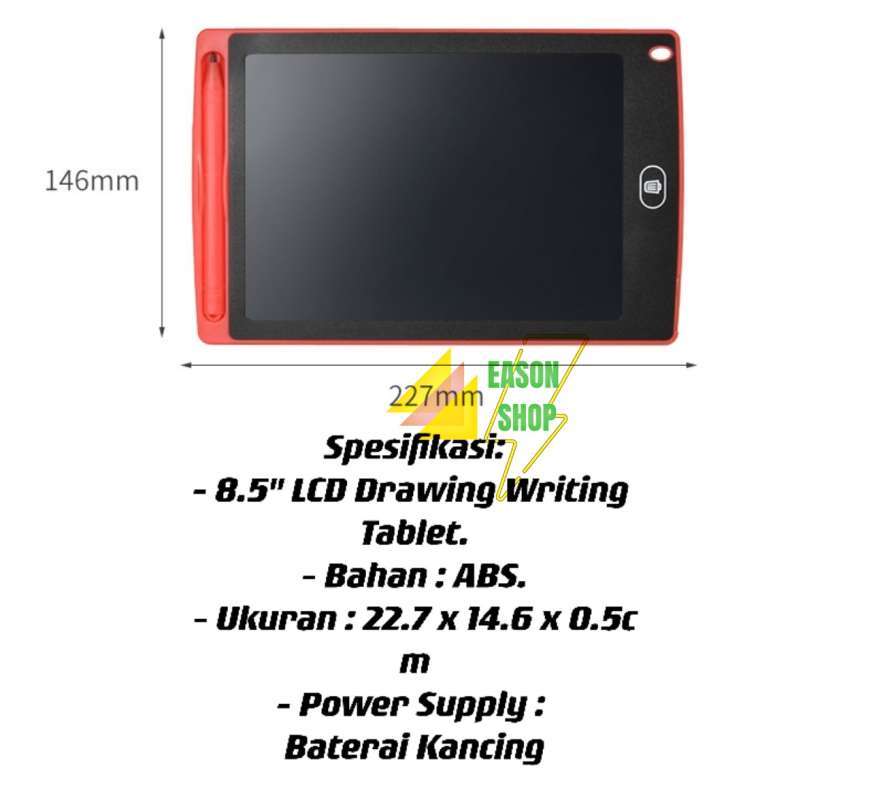 Jual LCD DRAWING WRITING TABLET 8.5/PAPAN TULIS GAMBAR ANAK DAN DEWASA ...