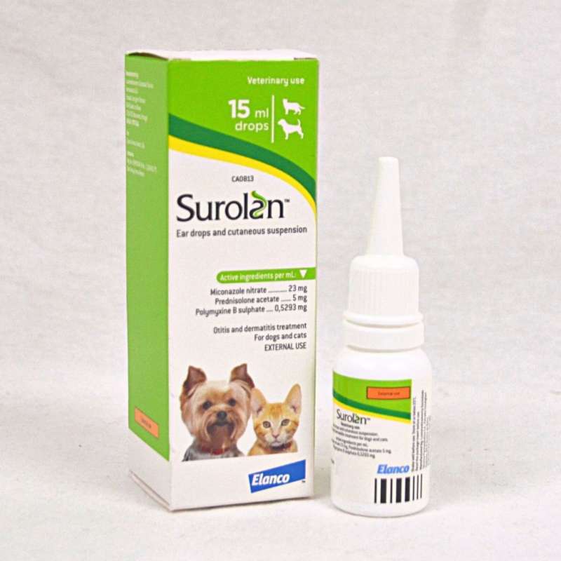 Jual Elanco Obat Telinga Hewan Surolan Ear Drops And Cutaneous Suspension 15ml Di Seller Pet ...