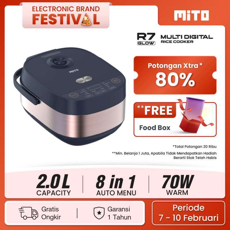 Jual MITO Rice Cooker R7 Magic Com Penanak Nasi 2L Japan Quality - Dark ...