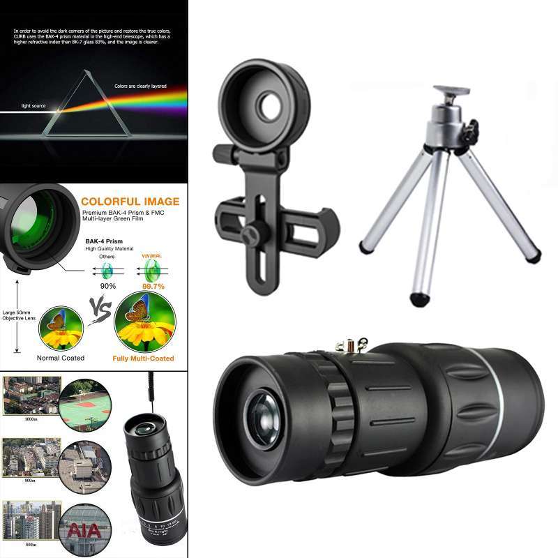Promo Monocular Telescope BAK4 Prism HD Monoscope for Bird Watching ...